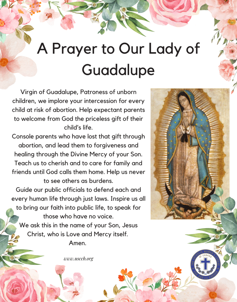 The Feast of Our Lady of Guadalupe - The Catholic Women's League of Canada