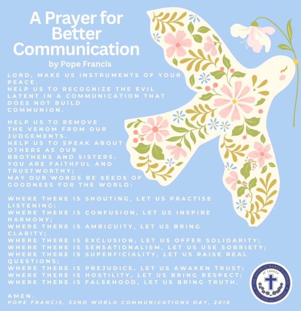 World Communications Day - The Catholic Women's League of Canada