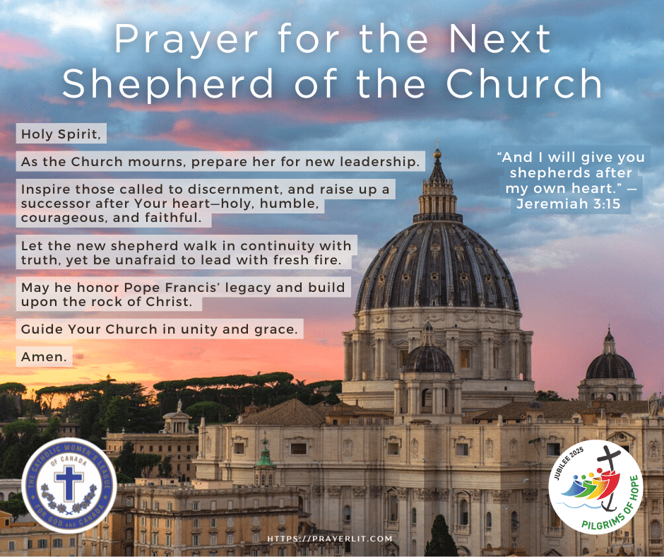 Prayer for the Next Shepherd of the Church - The Catholic Women's ...